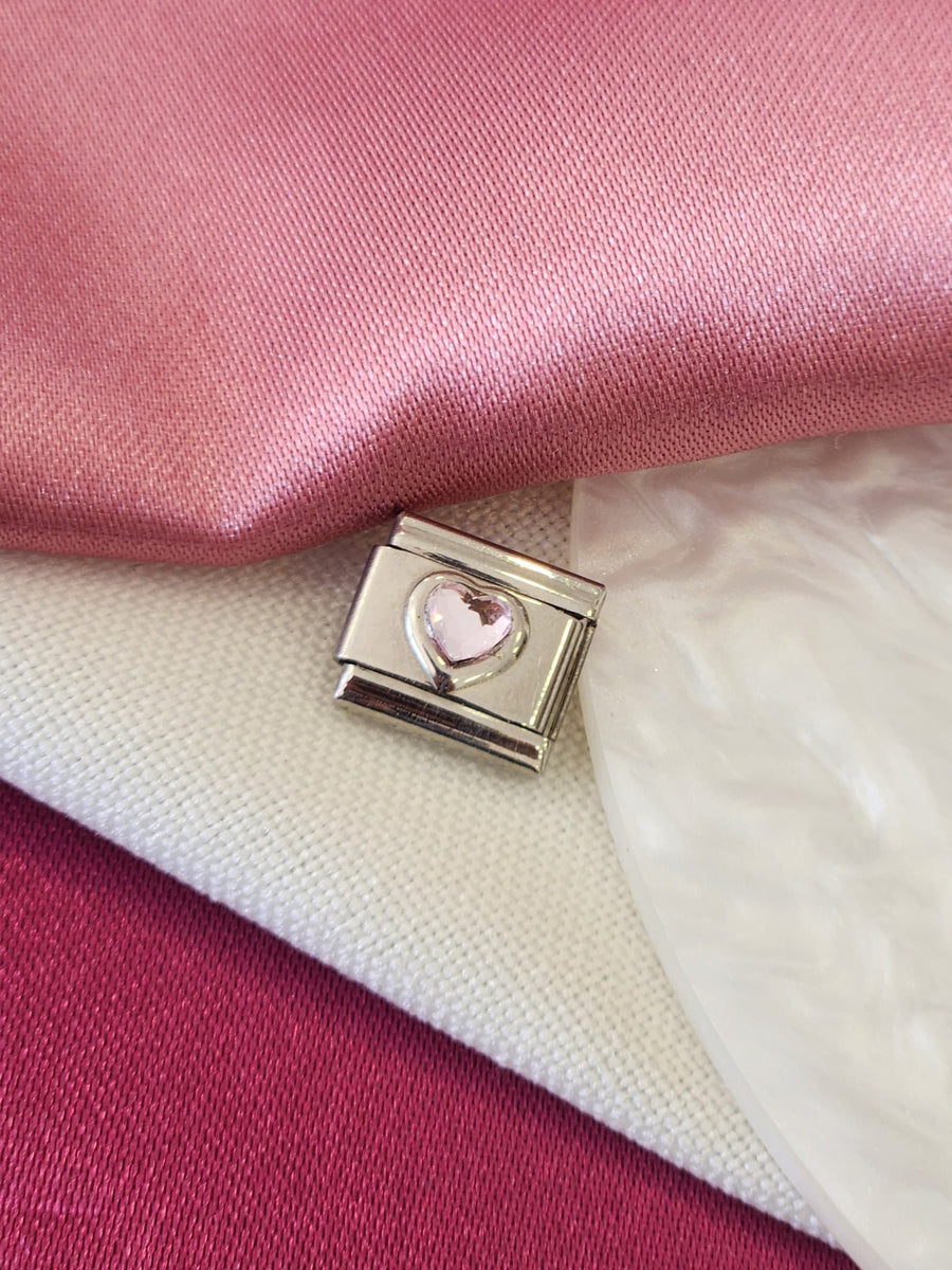 Charm corazon rosa bajito #4 – Vestiq Accesorios Mayoreo